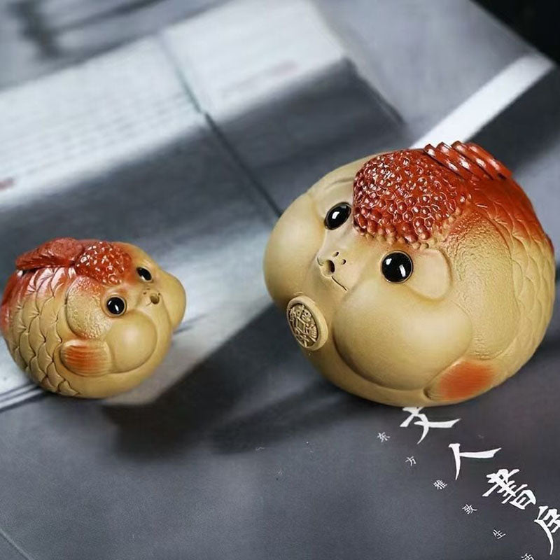 Bubble Fish Purple Clay Tea Pet – ClayPurple