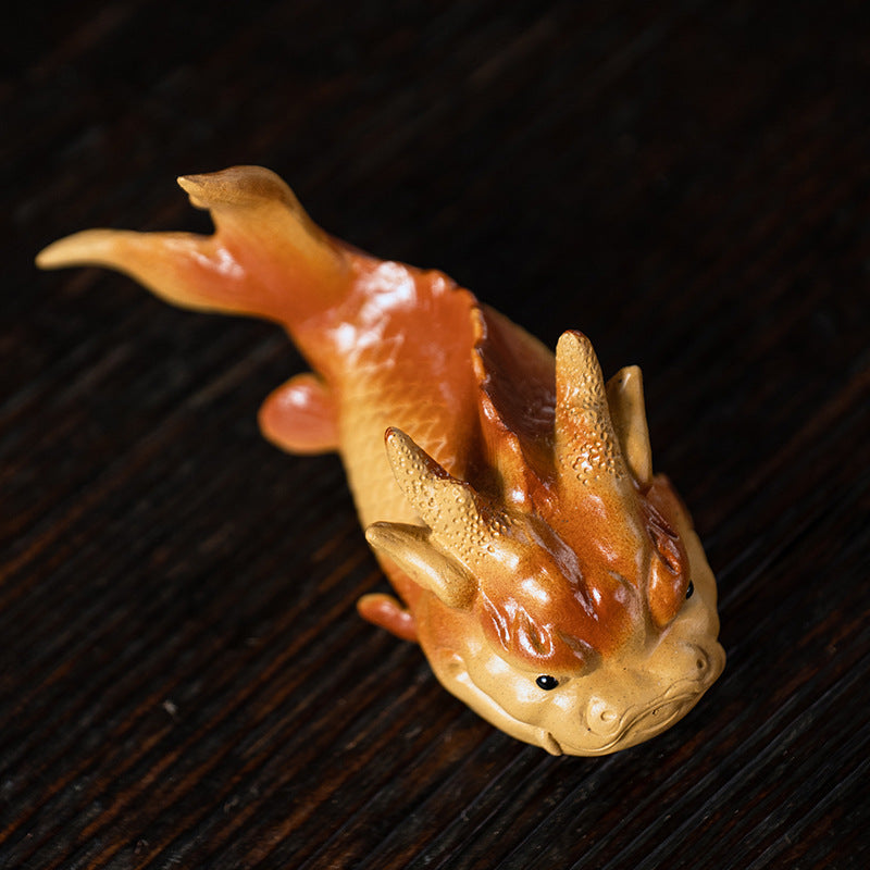 Carp Leaping Purple Clay Tea Pet – ClayPurple