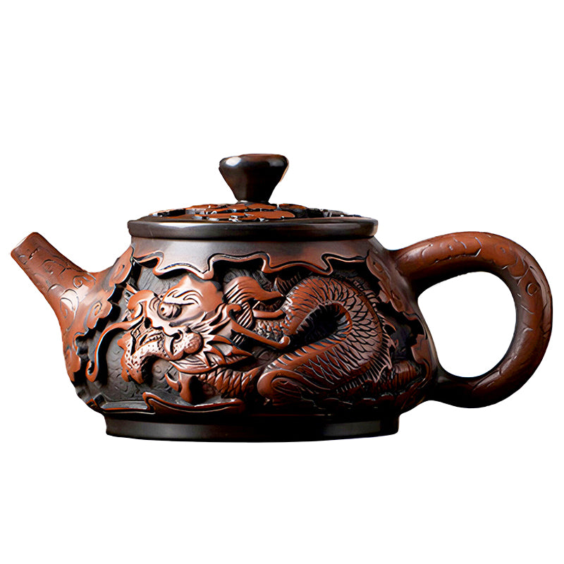 Dragon Pottery Carving Teapot
